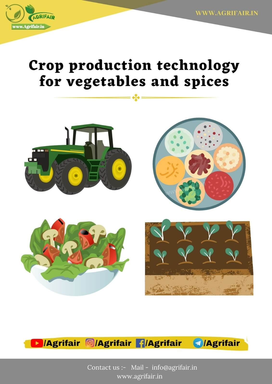 Crop Production Technology for Vegetables and Spices pdf